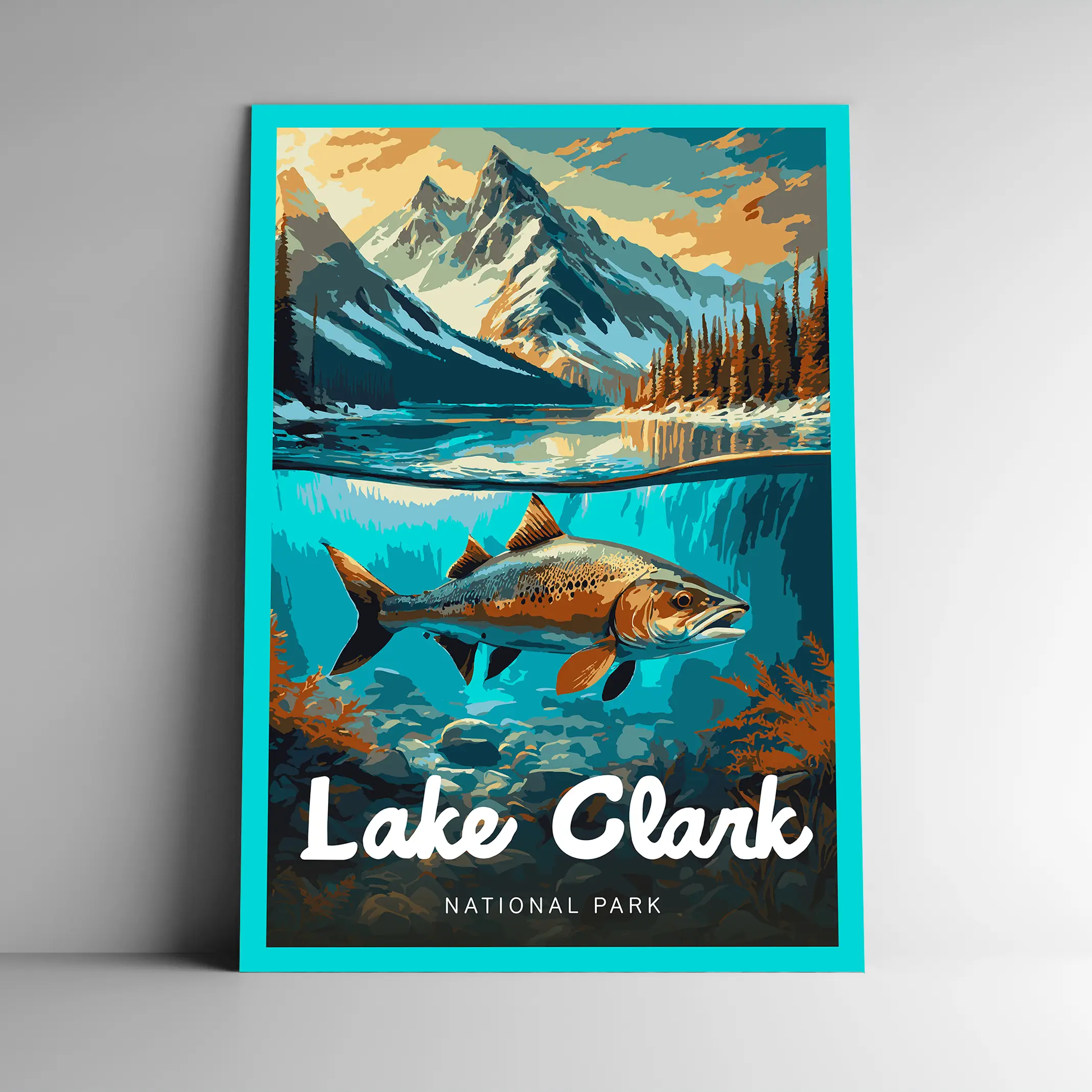 Lake Clark National Park Poster / Postcard - Go See Design