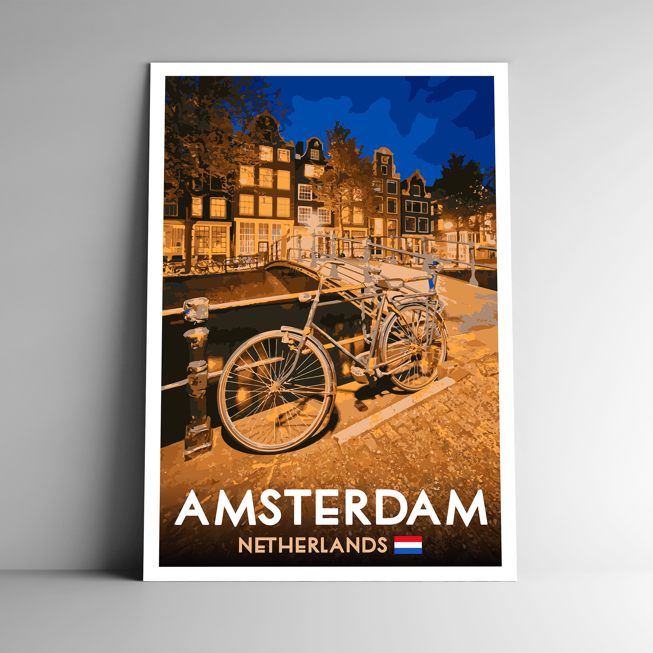 Amsterdam Netherlands Poster / Postcard - Go See Design