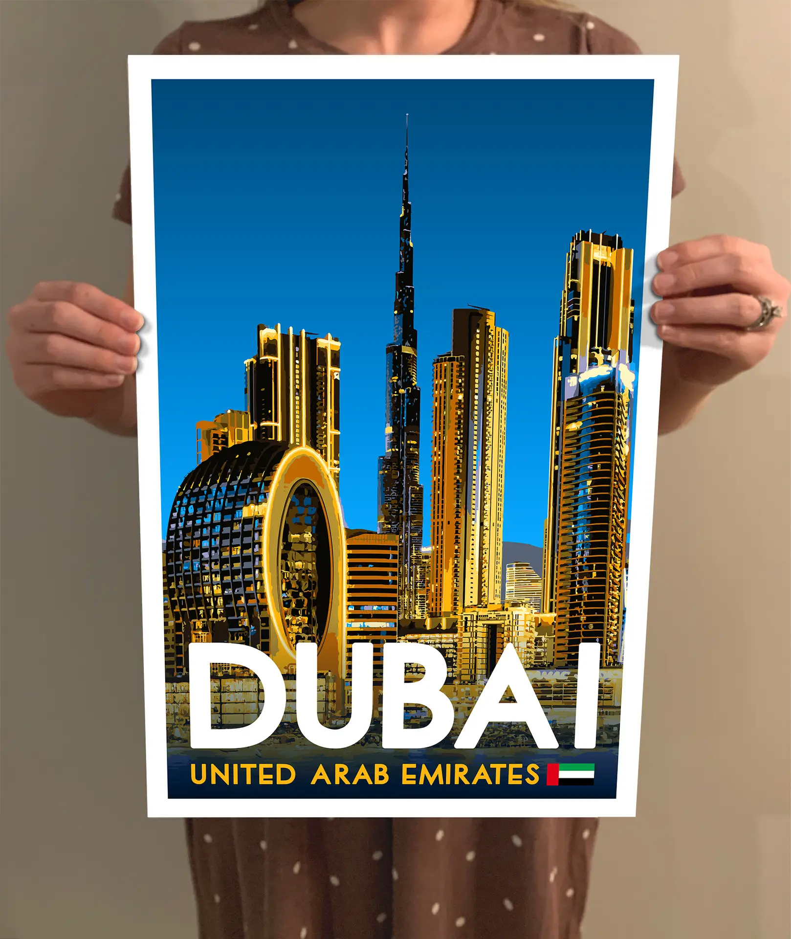 Dubai UAE Poster / Postcard - Go See Design