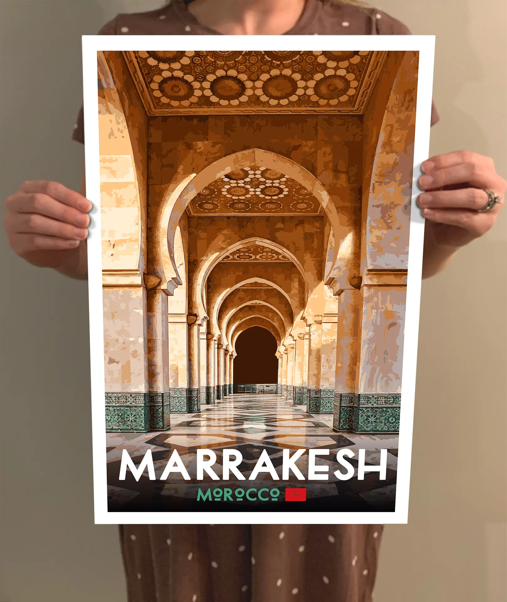 Marrakesh Morocco Poster / Postcard - Go See Design